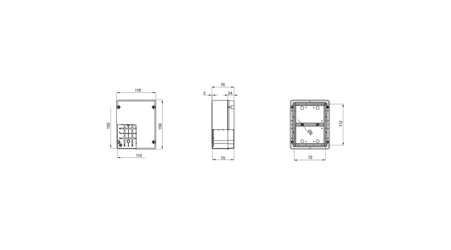 Gewiss kötődoboz falon kívüli 150x110x70 mm IP56 GW44206