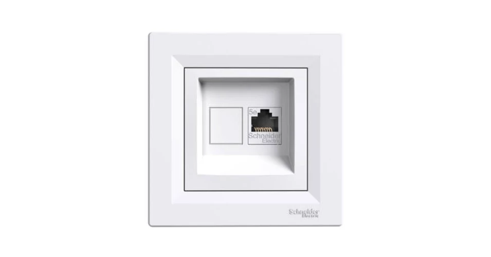 Asfora UTP1 CAT5E RJ45 csatlakozóaljzat FEHÉR Schneider EPH4300121